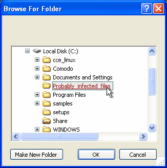Scan a Folder, Virus Scan, Scan For Virus | Internet Security v6.2 | Comodo